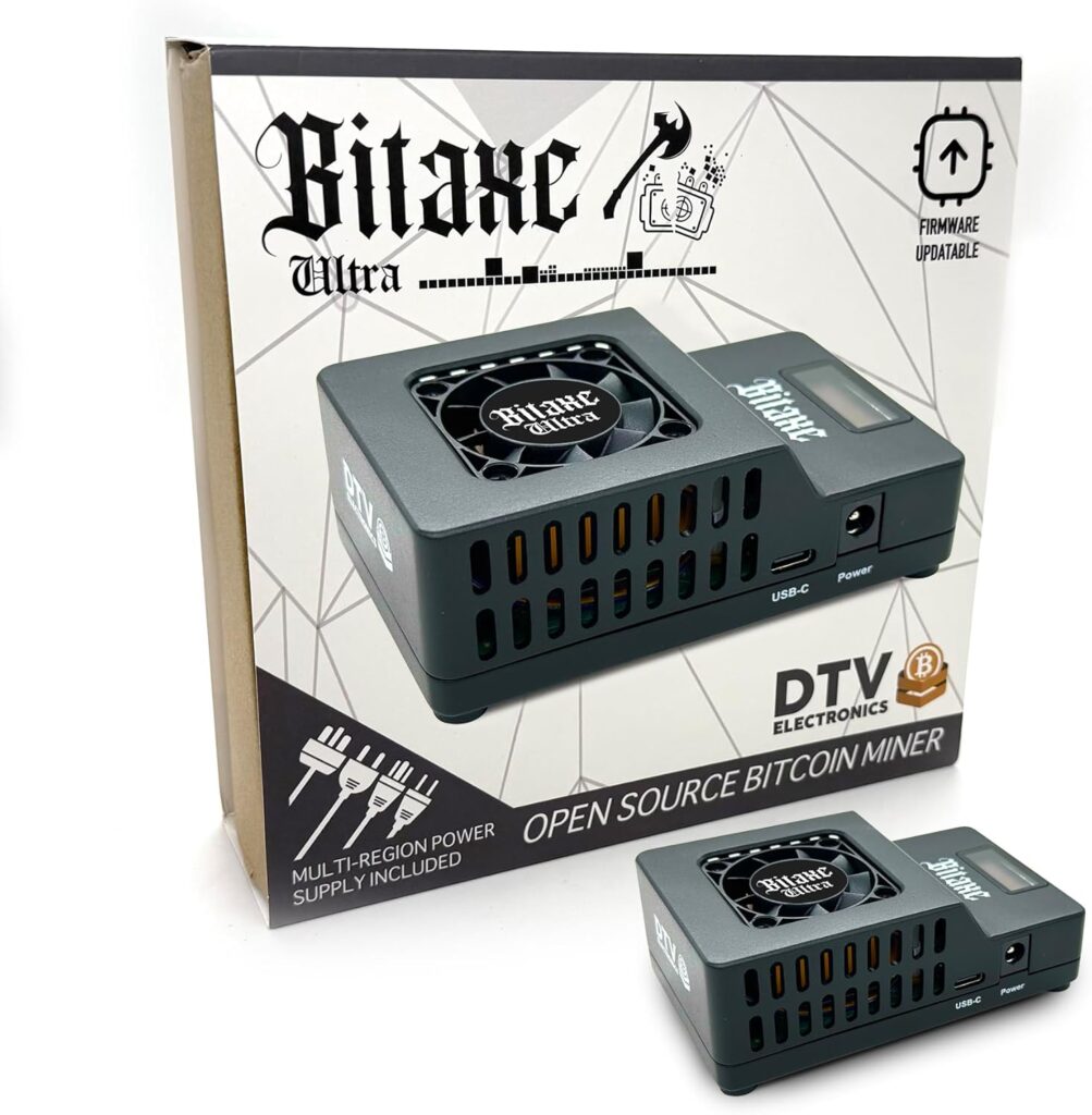 Bitaxe Ultra Retail Edition with Multi-Region PSU and Case - DTV Electronics
